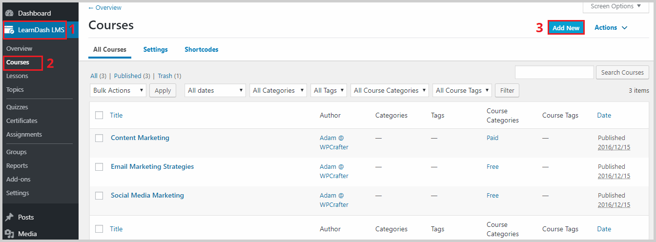 How To Make An Online Course Website With LearnDash - WPCrafter